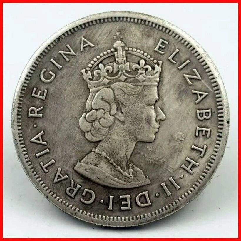 Памятная монета Бермудских островов 1959 года с изображением королевы