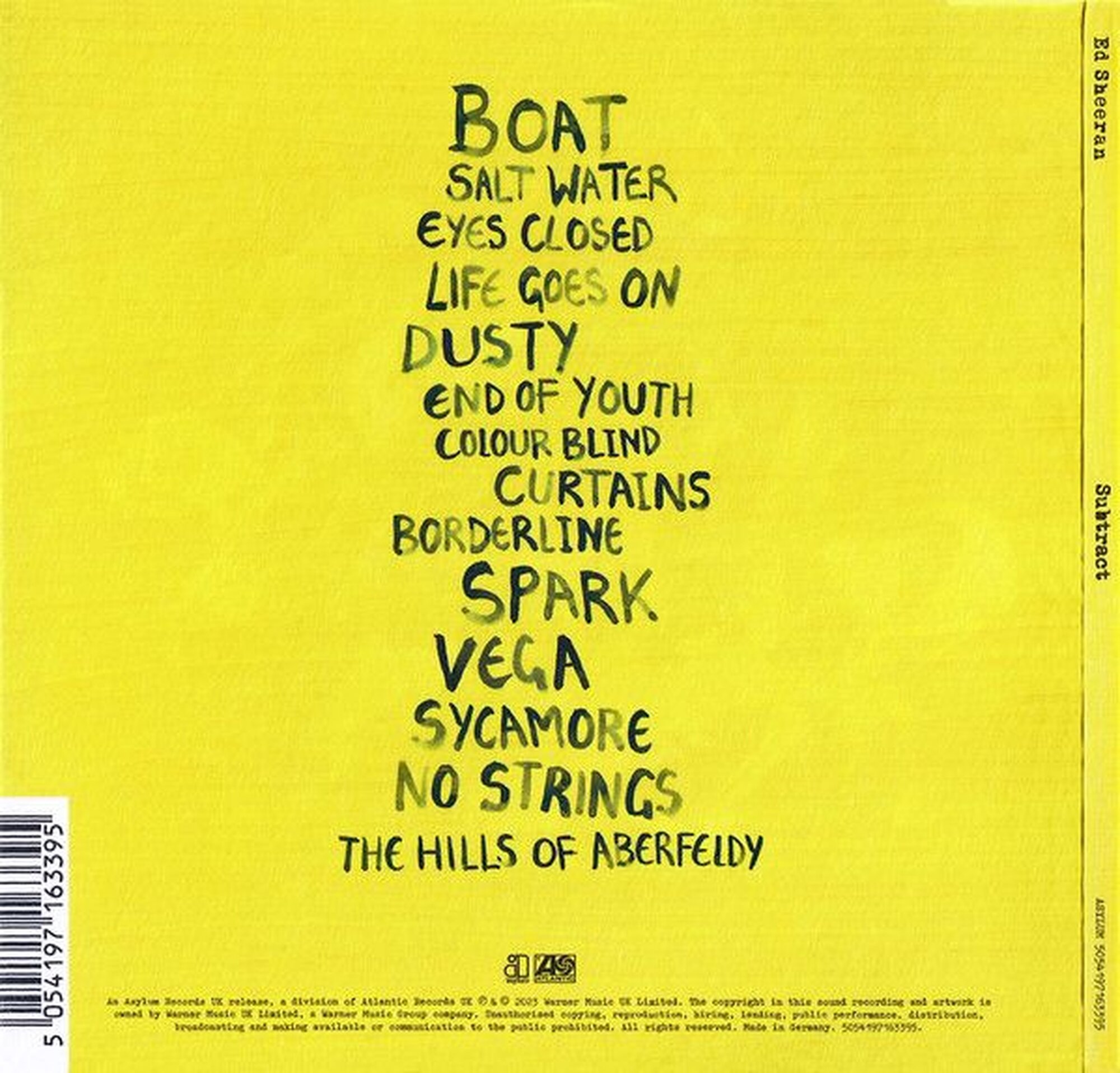 Audio CD - Ed Sheeran. - (Subtract) (CD, Softpack), Зарубежная поп-музыка, 2023 — фото 1