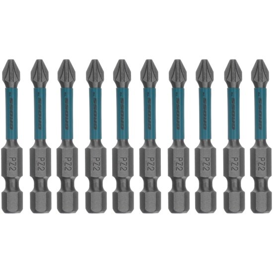 Gross Набор бит торсионных PZ2x50 мм, для ударных шуруповертов, отрывн, 10 шт, , 114095