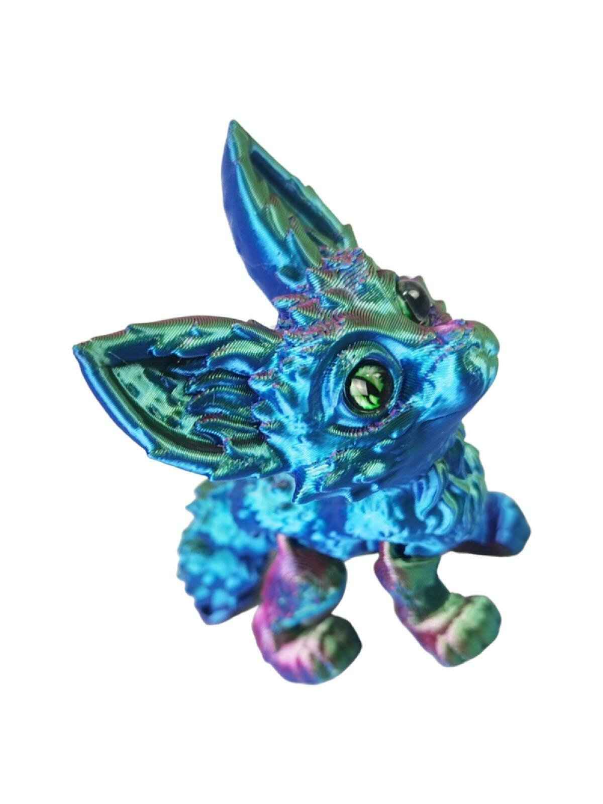 3D Печатные Лисы Реалистичные Безволосые Фигурки Лис Статуэтки Украшение Стола Милая Шарнирная Непоседливая Игрушка для Любителей Домашних Животных