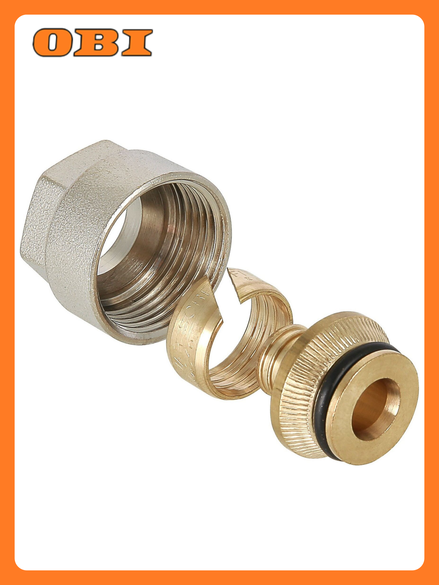 Фитинг латунь никелированная VALTEC для пластиковой трубы 3/4" x 16 мм