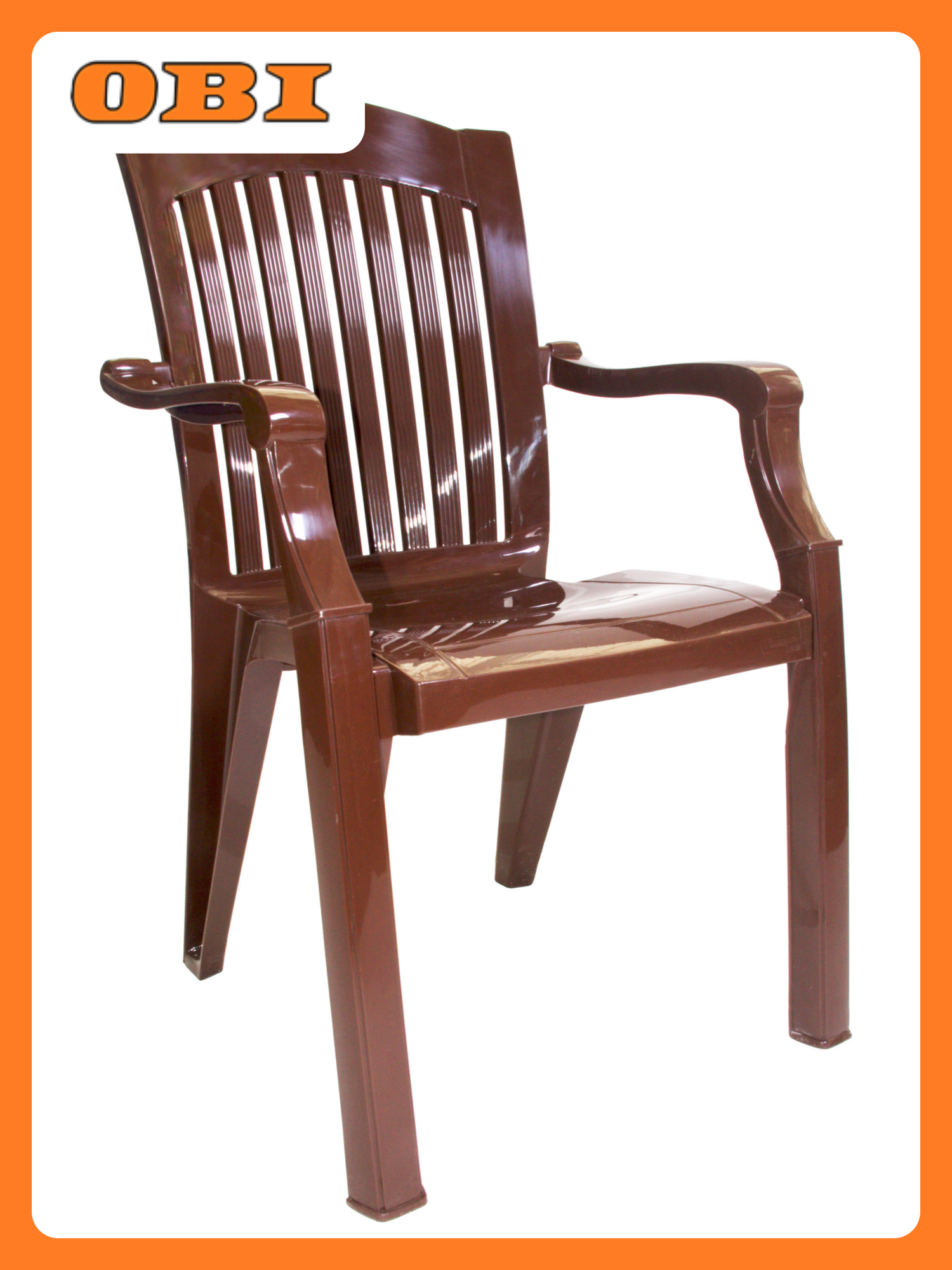 Кресло Стандарт Пластик Премиум №7, влагостойкое, пластиковое, цвет шоколадный