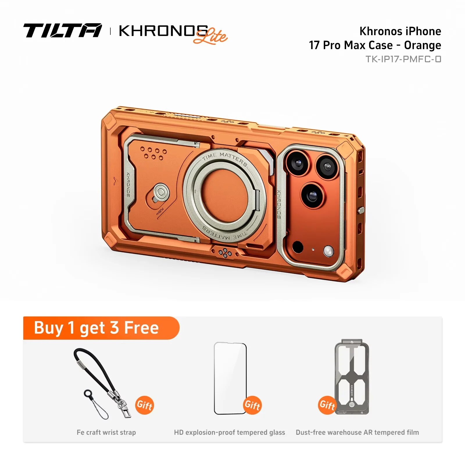 Комплект TILTA Khronos Classic Cage для iPhone 17 Pro/17 Pro Max с магнитной многофункциональной подставкой