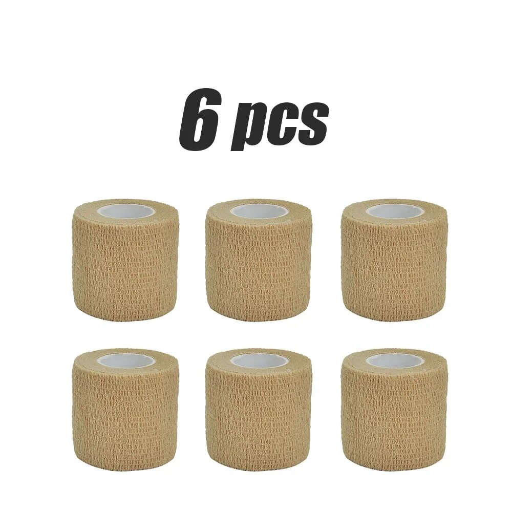 Бежевые эластичные бинты 5см x 4.8м, 6 шт