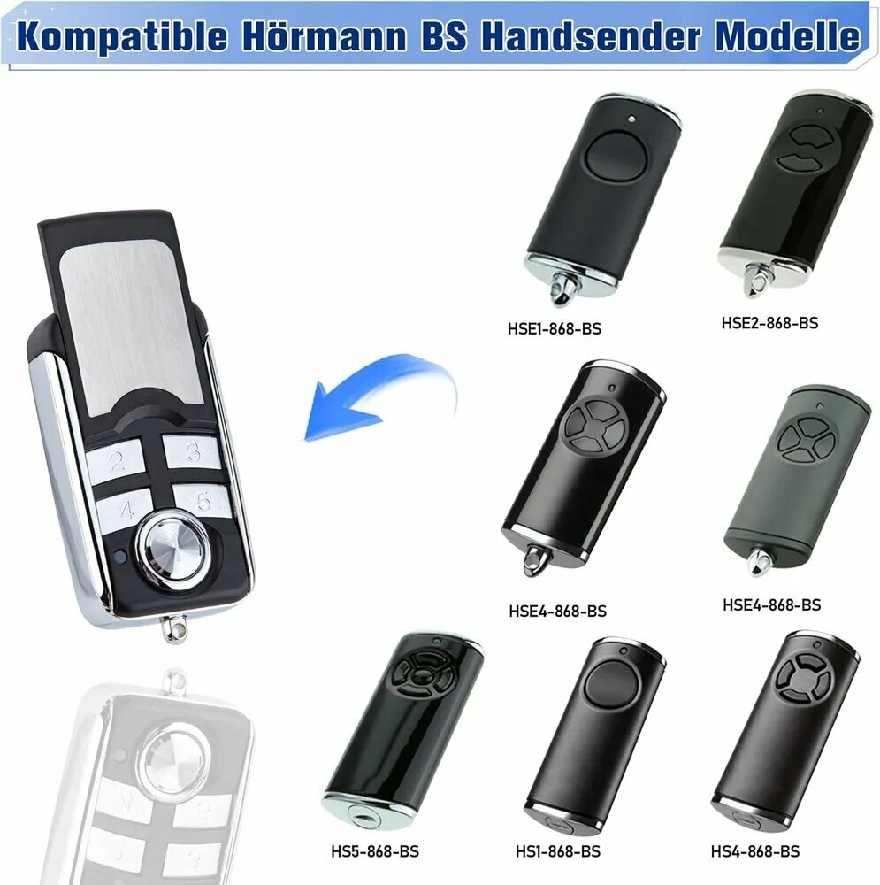 1шт пульт дистанционного управления для гаражных ворот Hormann Hse1/Hse2/Hse4/Hse5-868-Bs Hs1/Hs4/Hs5-BS