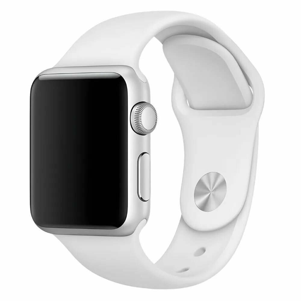 Ремешок для Apple Watch 44mm 45mm 46mm 49mm силиконовый, размер S-M, Белый