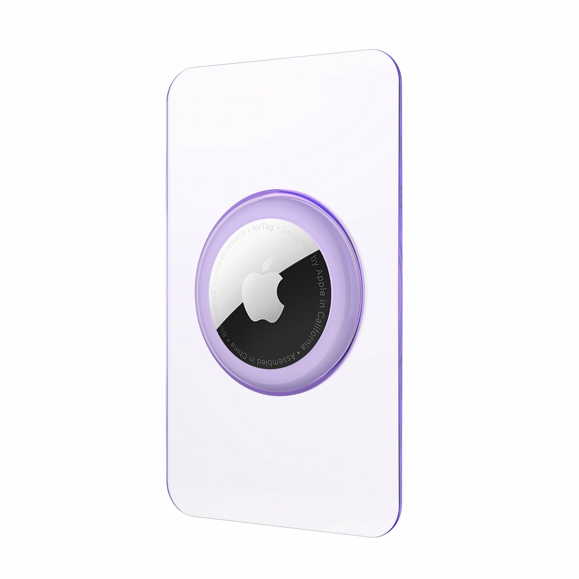 Фиолетовый чехол для Airtag Apple с карманом для карт - прочная защитная оболочка для надежного отслеживания