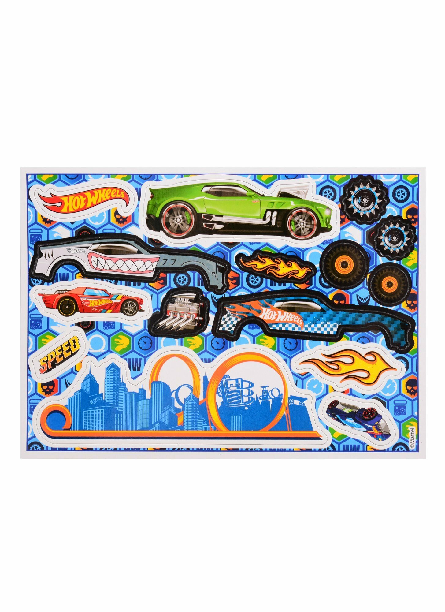 Раскраска с магнитным конструктором. Hot Wheels. Вперед, к победе!