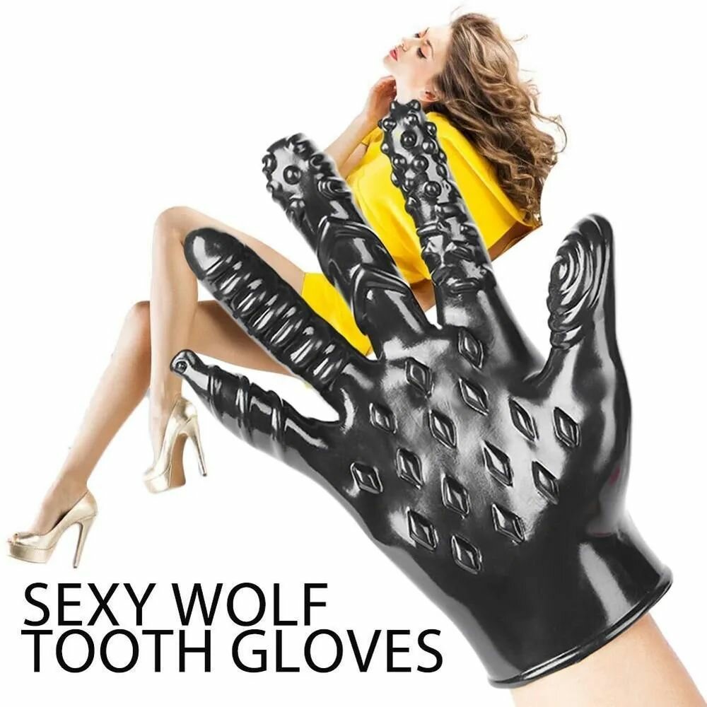 БДСМ одежда Сексуальные перчатки с волчьими зубами