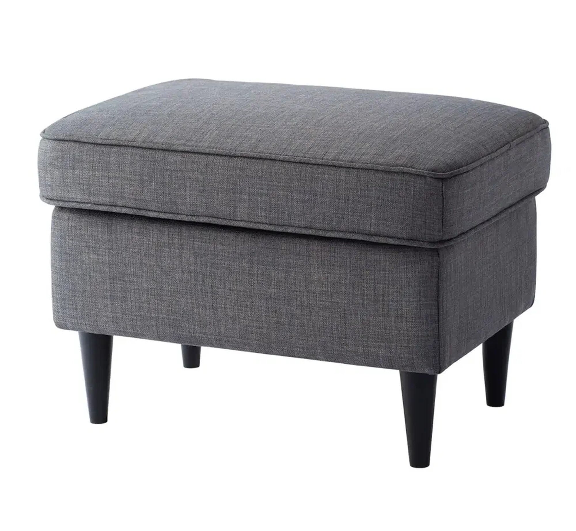 Пуф-банкетка "страндмон", для ног, массив дерева, серый, 60x40x44 см