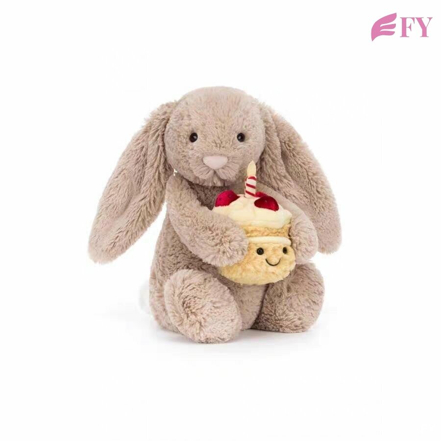 Мягкая игрушка JELLYCAT 31cm, Bashful Bunny Подарок на день рождения куклы-кролика