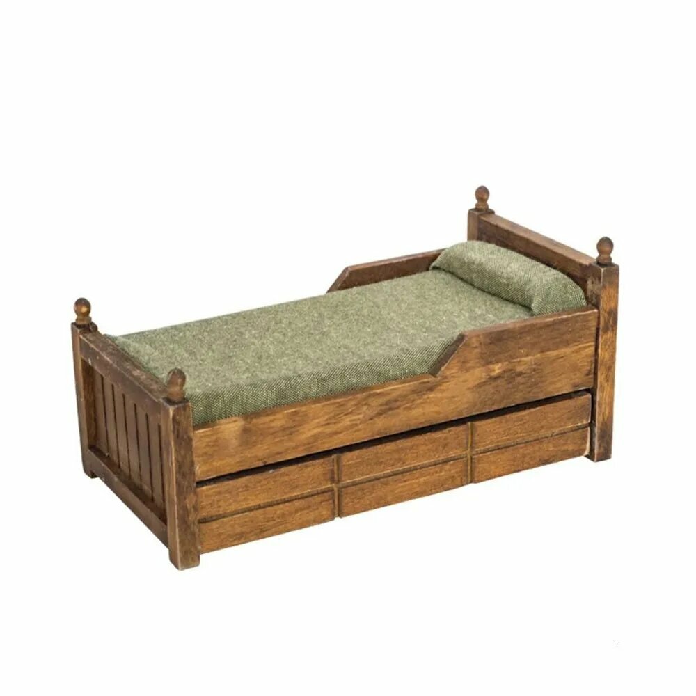 Аксессуар для кукол,1:12 Мини-мебель для спальни, украшение сцены, современный деревянный цветной выдвижной ящик, односпальная кровать