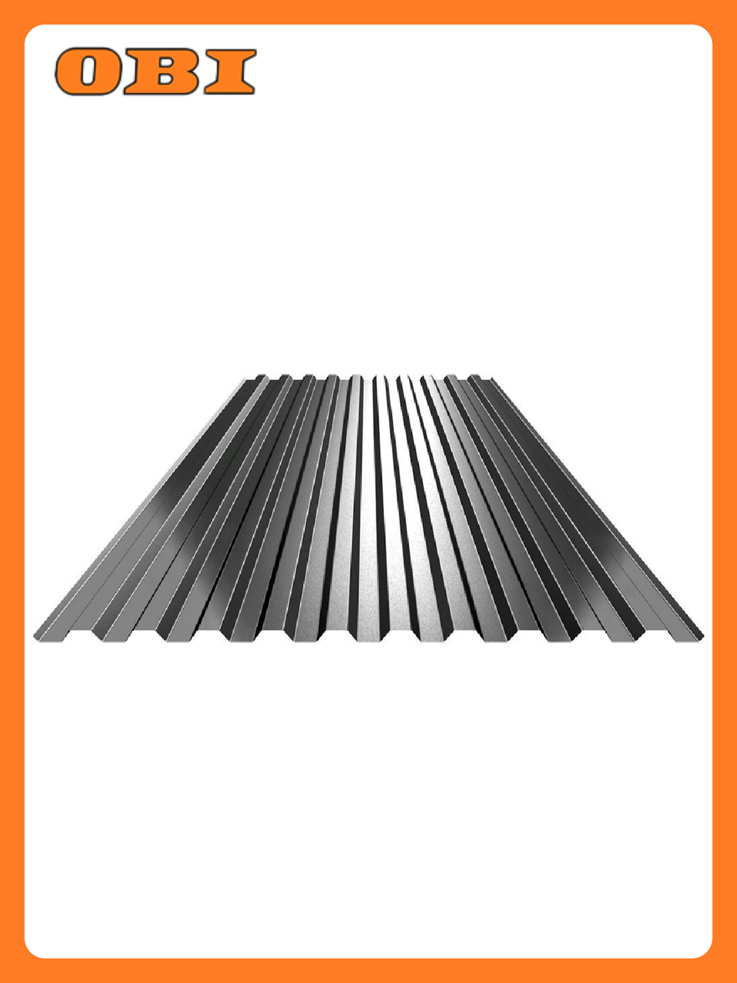 Профнастил С-21 оцинкованный 2000х1050 мм, для строительных, отделочных работ