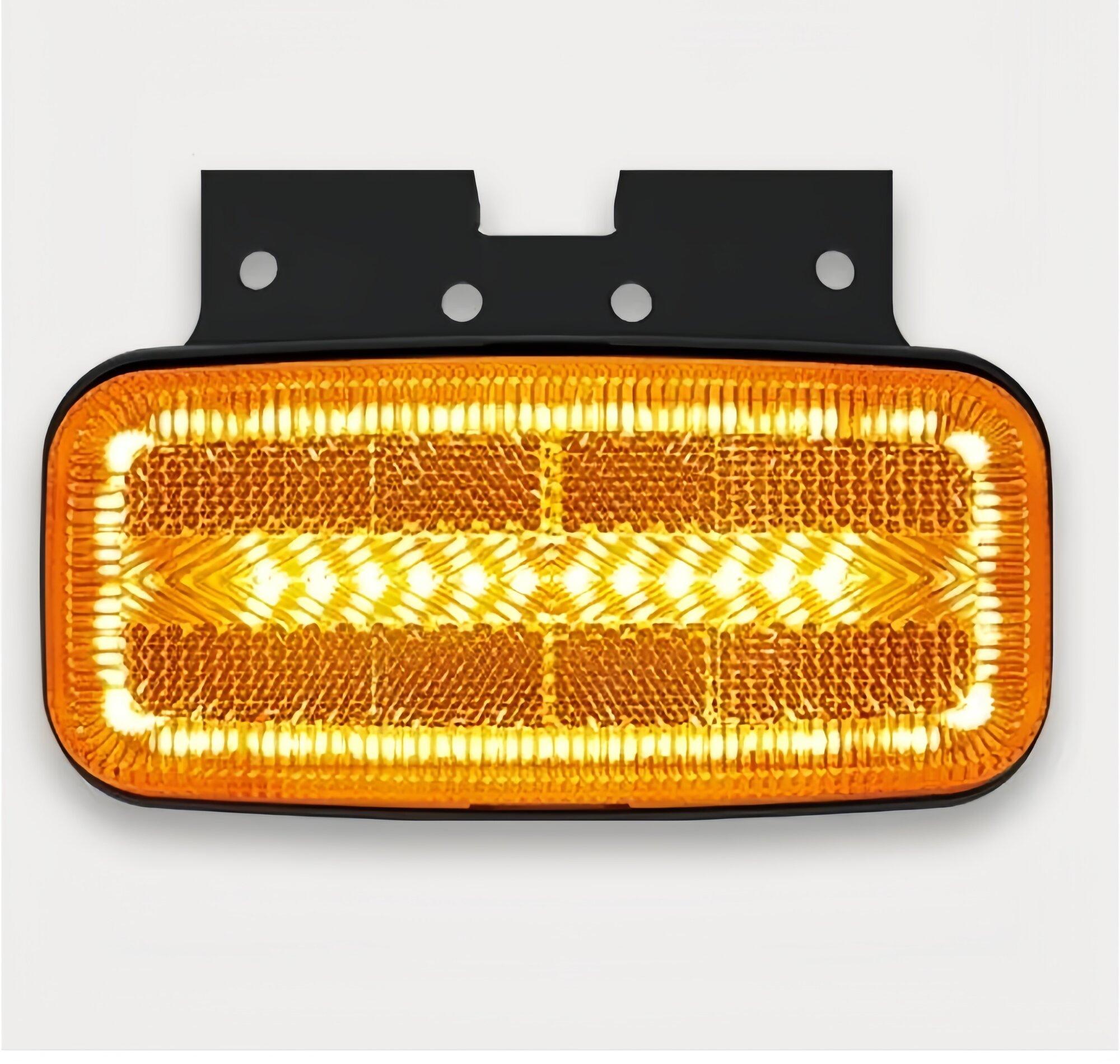 Фонарь габаритный Fristom FT-080+K LED жёлтый с указ поворота и отражателем на кронштейне, (1 шт.)