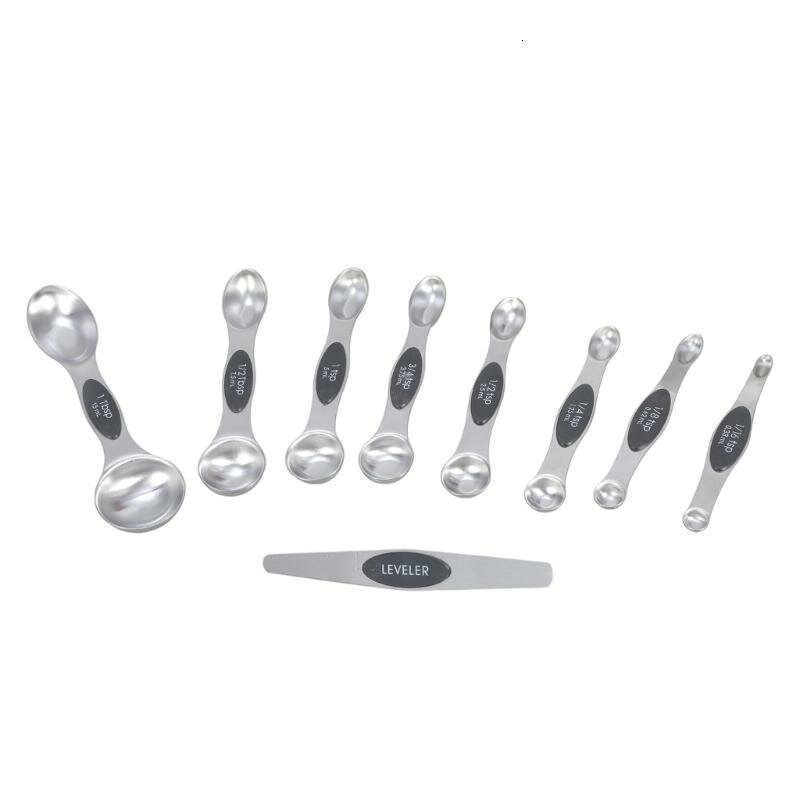 Функциональные мерные ложки из нержавеющей стали, Черный набор из 9 частей