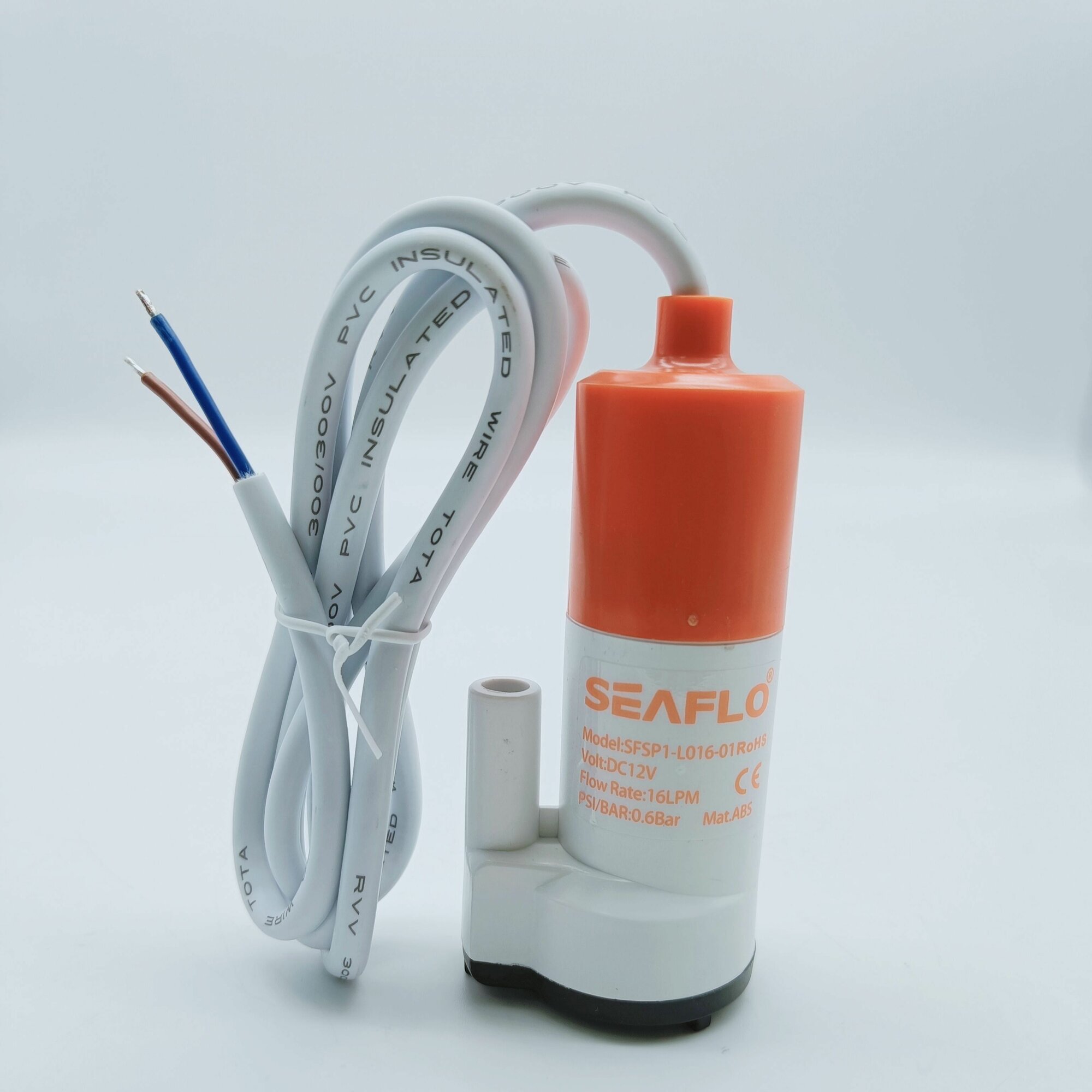 Мини насос погружной SeaFlo 12 вольт, 16 л/мин для воды, водяная помпа погружная для лодок, катеров, яхт и автодомов