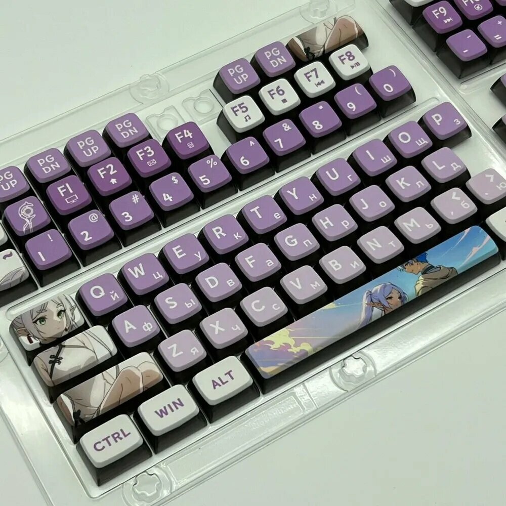 Кейкапы для механической клавиатуры, Фрирен, PBT клавиши русско - английская раскладка