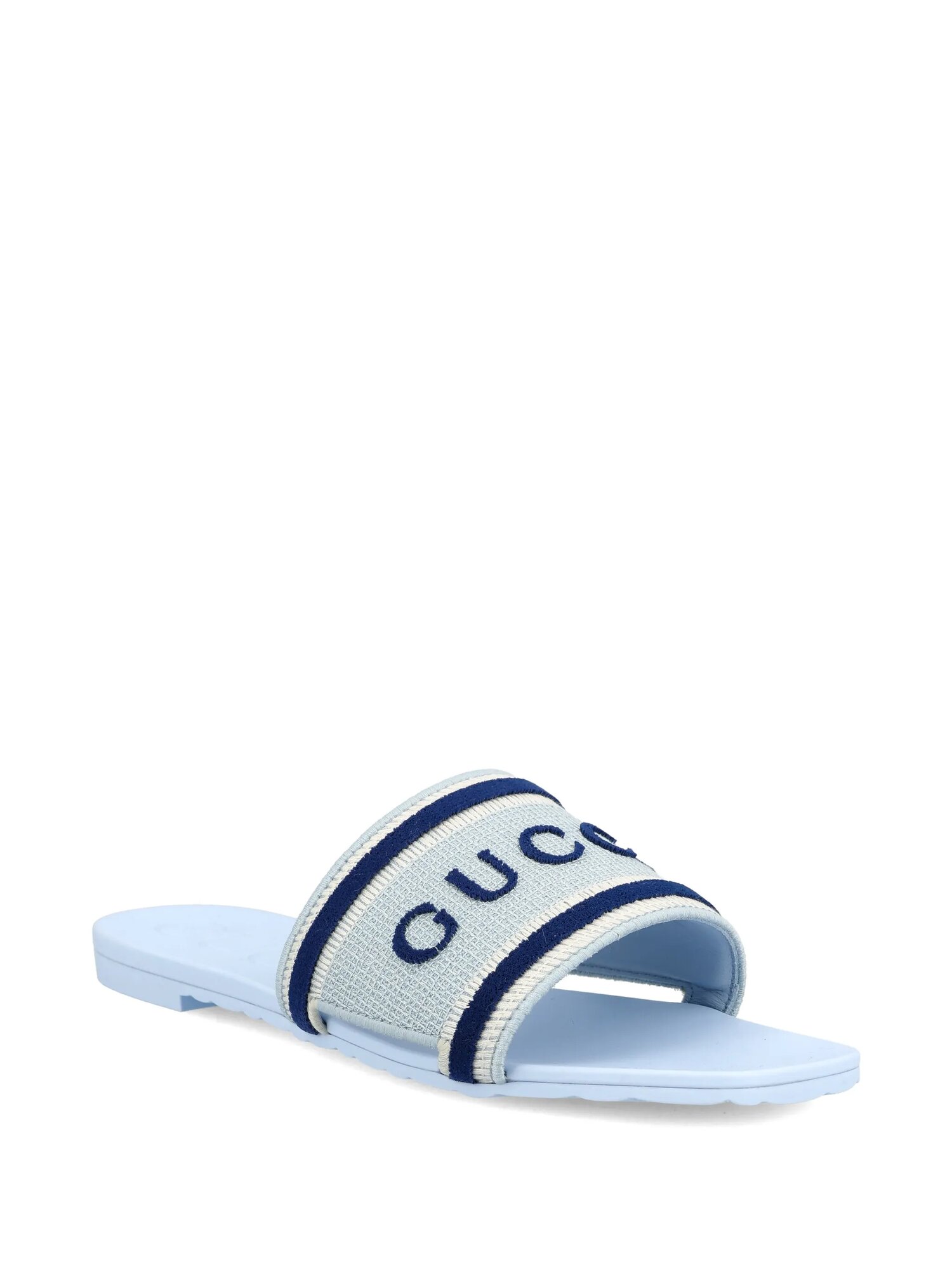 Босоножки GUCCI Logo-stripe sandals, размер 40, blue — фото 1