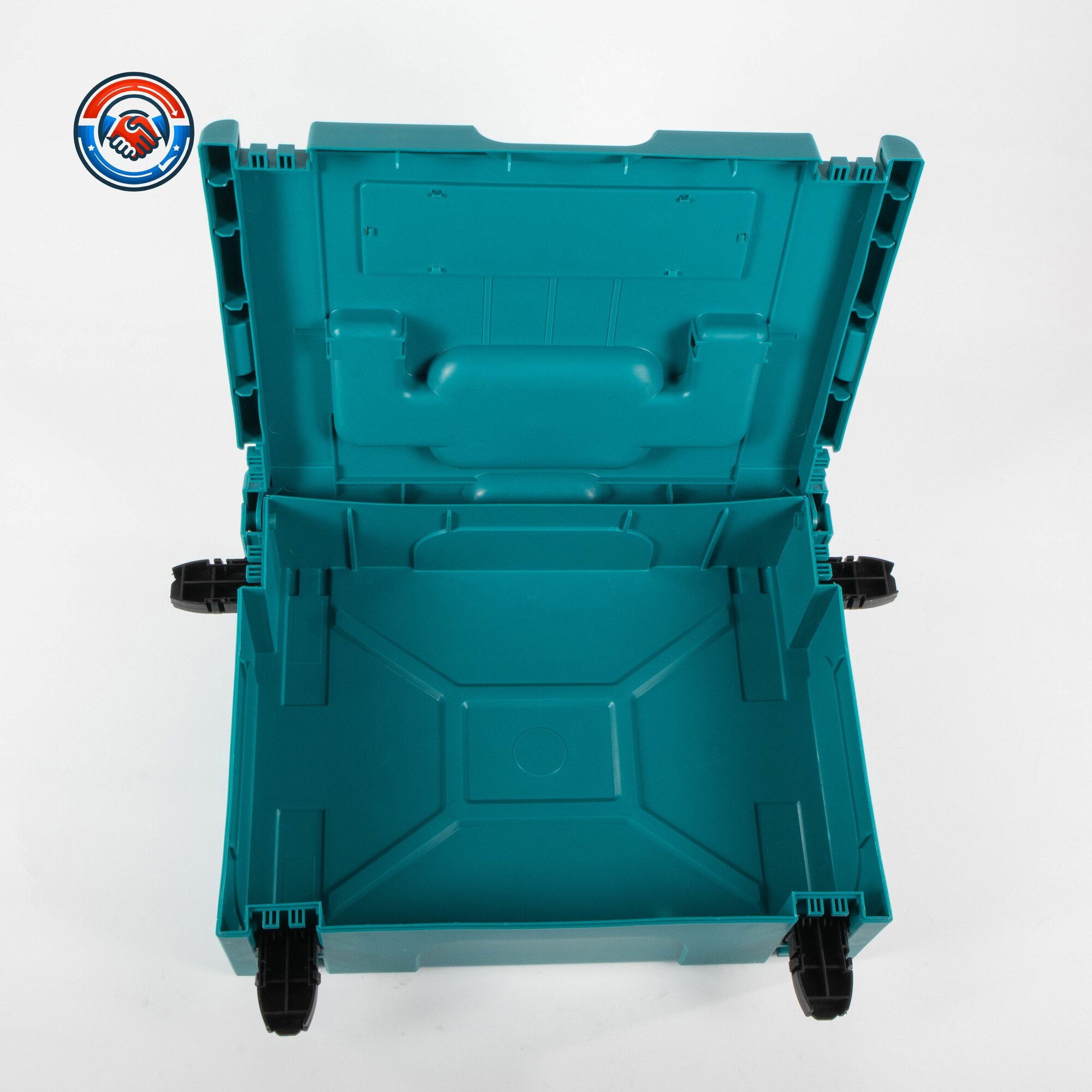 Ящик для инструментов и электроинструмента, универсальный кейс для болгарки шуруповерта лобзика гайковерта, прочный влагозащитный бокс с замком и ручкой, 39х29х10,5 см