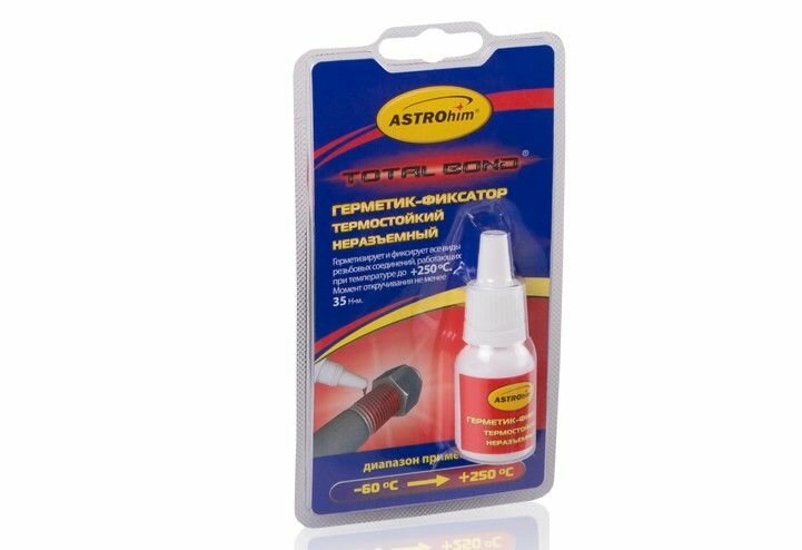 Герметик фиксатор резьб соединений 6 мл Астрохим неразъёмный термостойкий AC9012