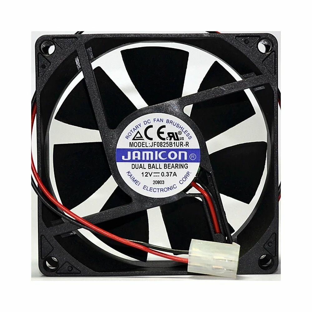 Вентилятор JAMICON JF0825B1UR 80х80х25 12В с разъемом 2 конт. MOLEX 5239-2(PHU-2) С00039867