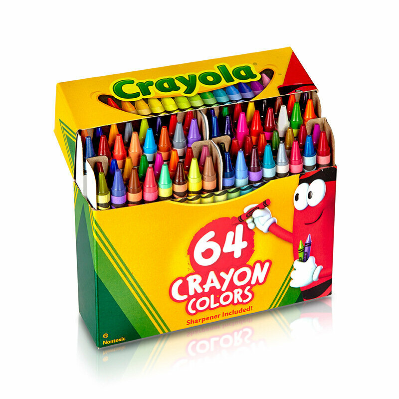 Набор цветных карандашей "Crayola", 64 шт, твердые, для художников, чёрный, блистер