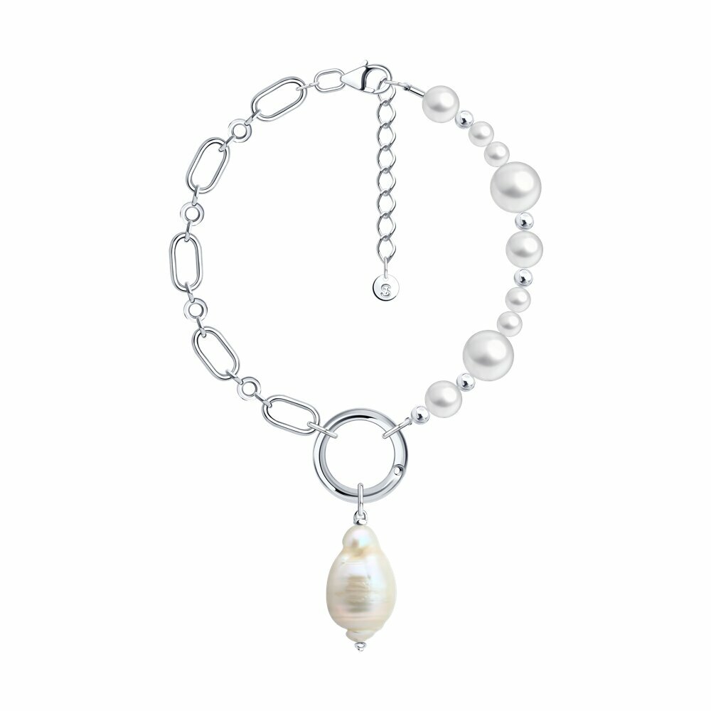 Браслет, серебро, 925 проба, родирование