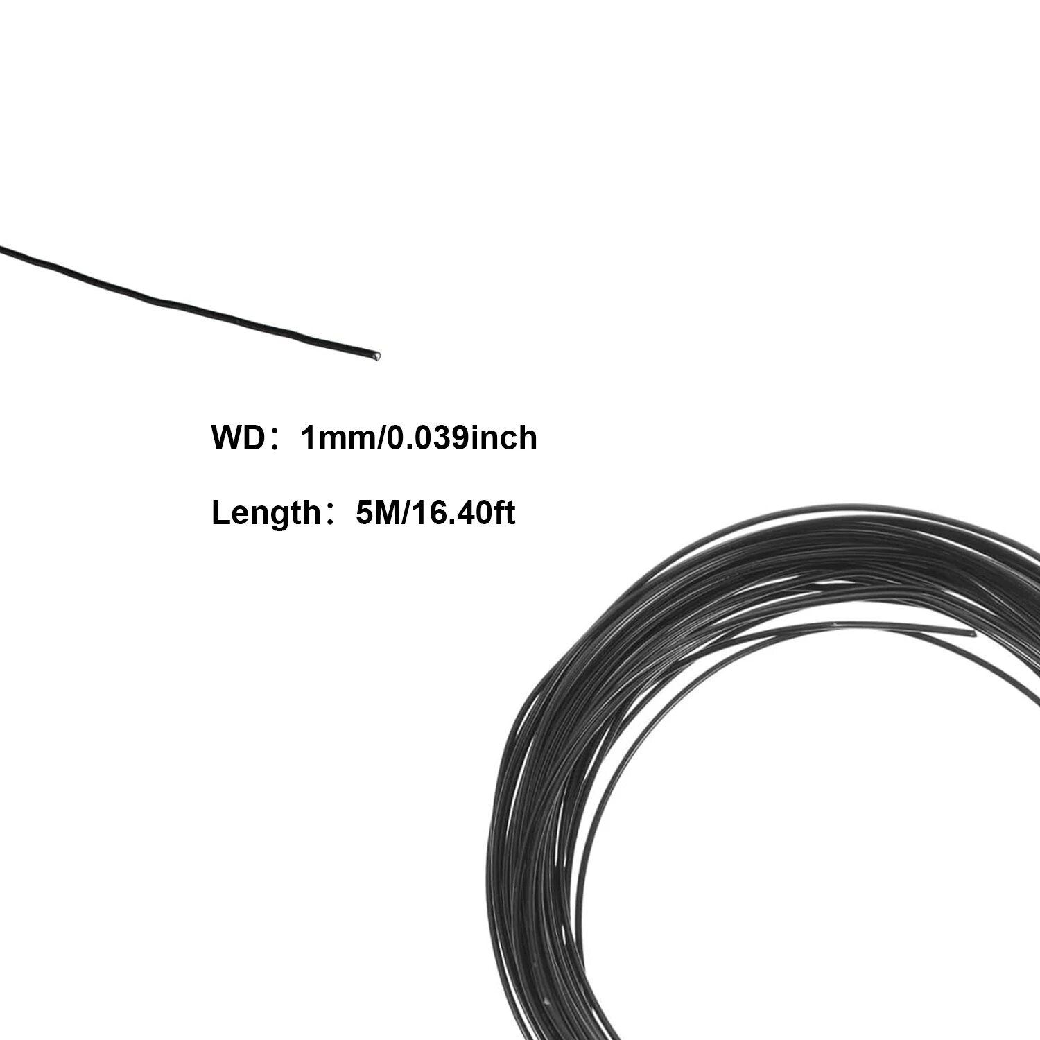Алюминиевая проволока для бонсай 6 размеров черная