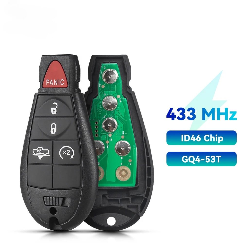KEYYOU GQ4-53T Fobik Smart Remote Car Key 433 МГц ID46 чип для Dodge RAM 1500 2500 3500 4500 2013 2014 2015 2016 2017 2018 4 With Plus