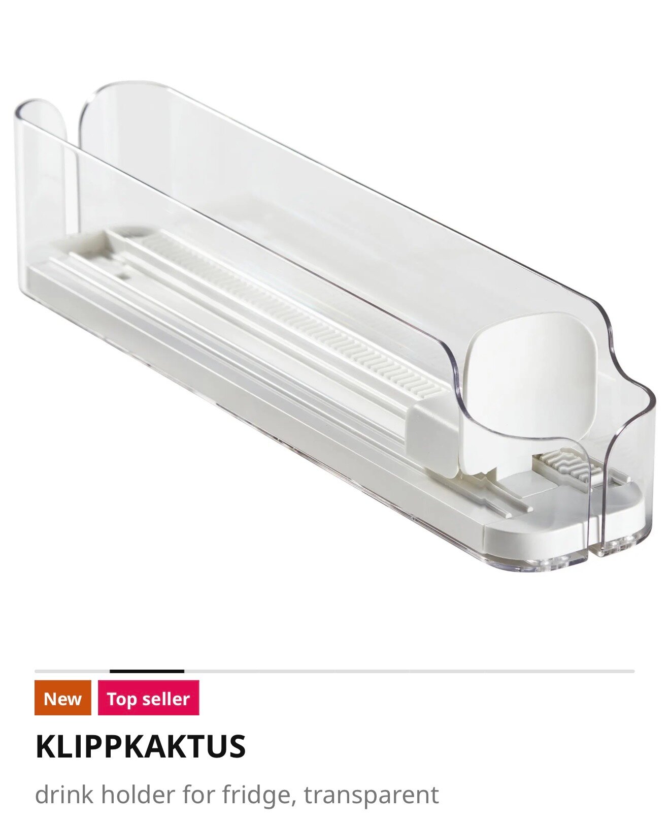 Подставка KLIPPKAKTUS IKEA, для напитков в банках в холодильник, прозрачный