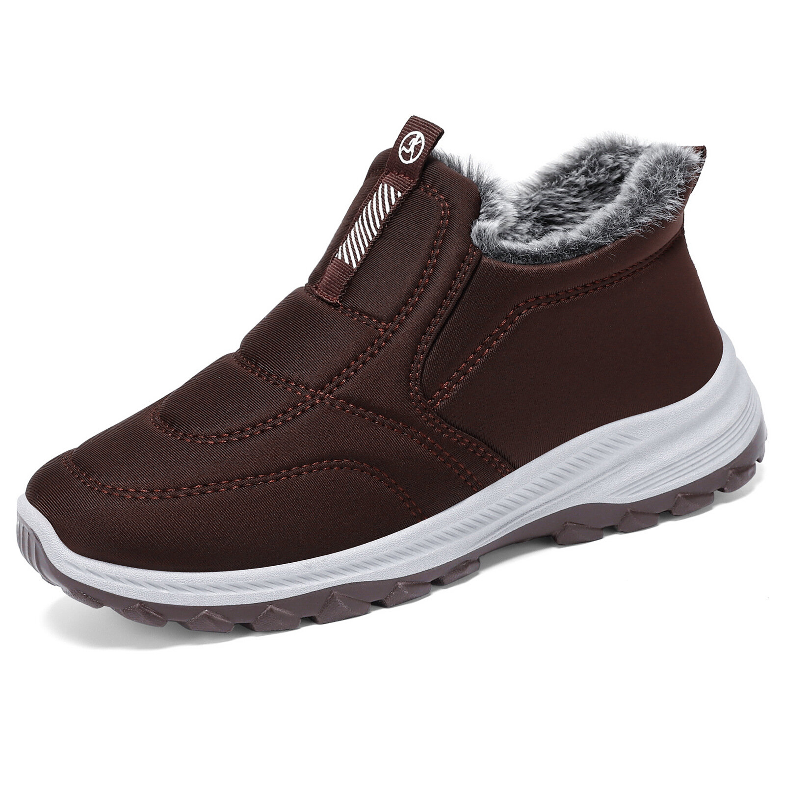 Мужские зимние хлопковые ботинки больших размеров, утепленные теплые короткие сапоги на флисовой подкладке, походные ботинки для пар, ботинки для активного отдыха на снегу.