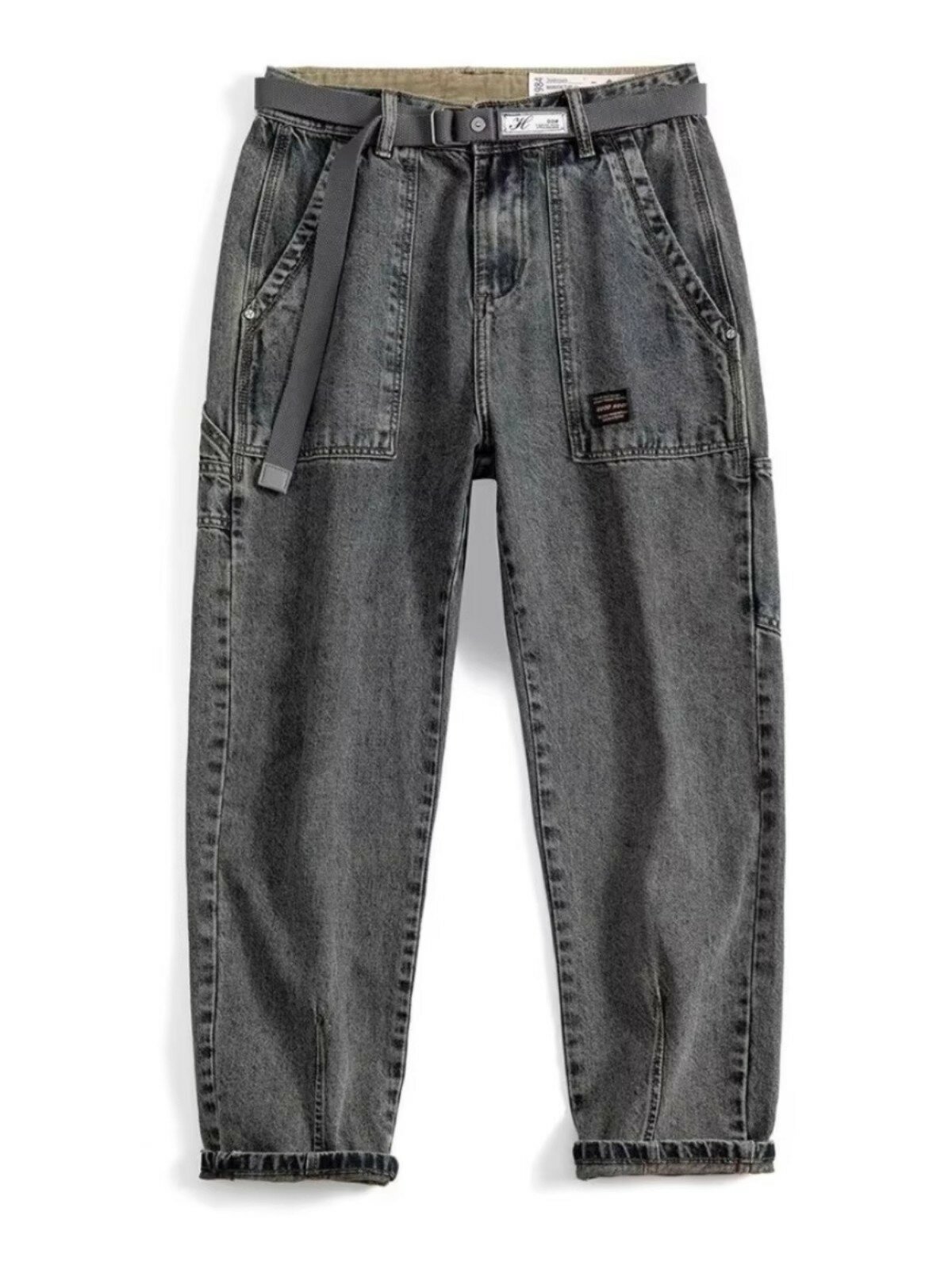 Тренд RONG CH Мужские Джинсы Вайб Потертые Весна Американские Высокий Улица Деним, Размер_29