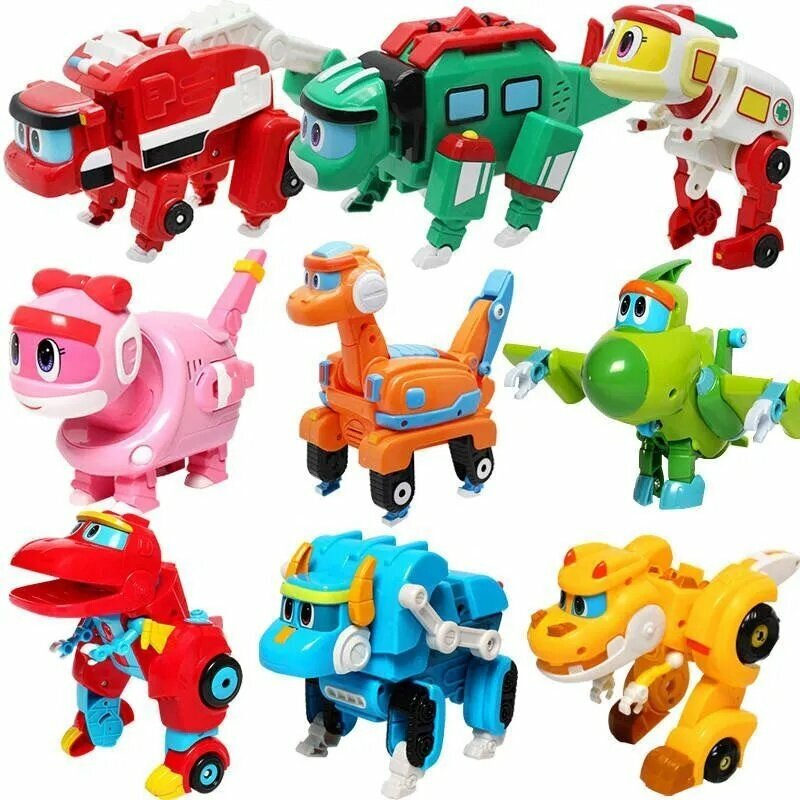 Игрушка-трансформер Команда (Отряд) Дино "Gogo Dino" динозавр Рэкс (Rocky)