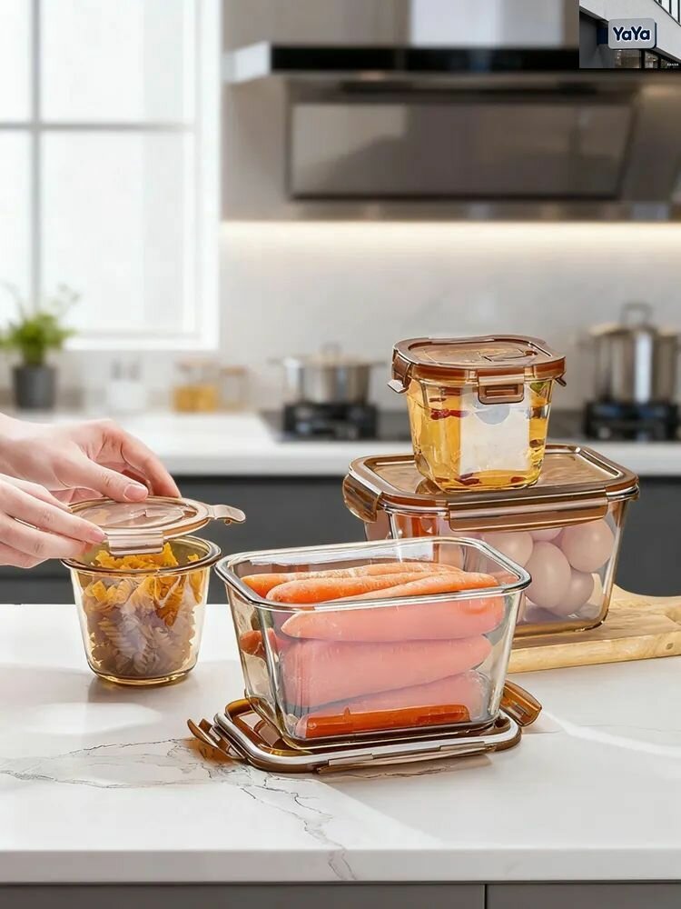 Контейнер пищевой "Пищевое стекло", 2600 мл, 2 штdsgfsgdfgdfg22222