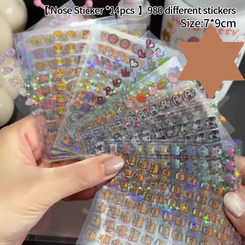 Мини-наклейки эмо-смайлики пластик B3 980 stickers