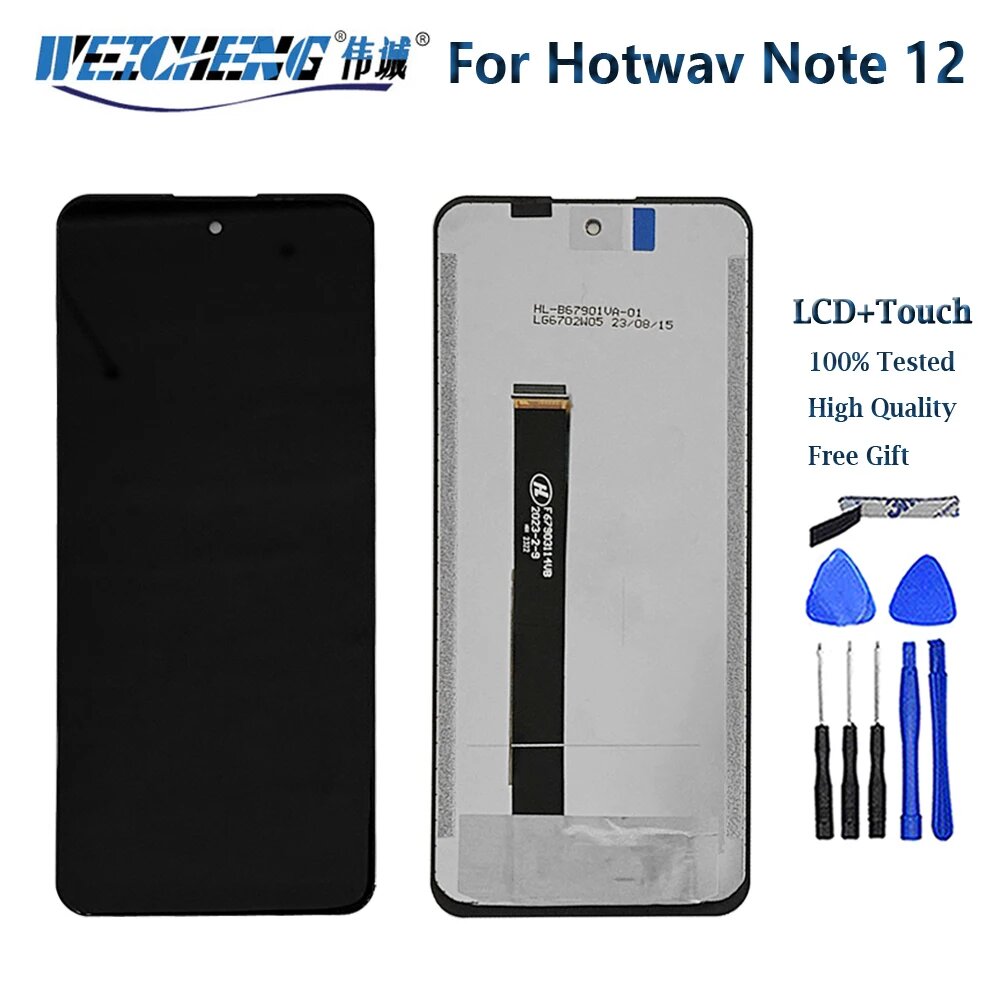 6,8-дюймовый оригинальный дисплей для Hotwav Note 12 Note 12 ЖК-дисплей с дигитайзером сенсорного экрана в сборе для ремонта экрана Hotwav Note 12