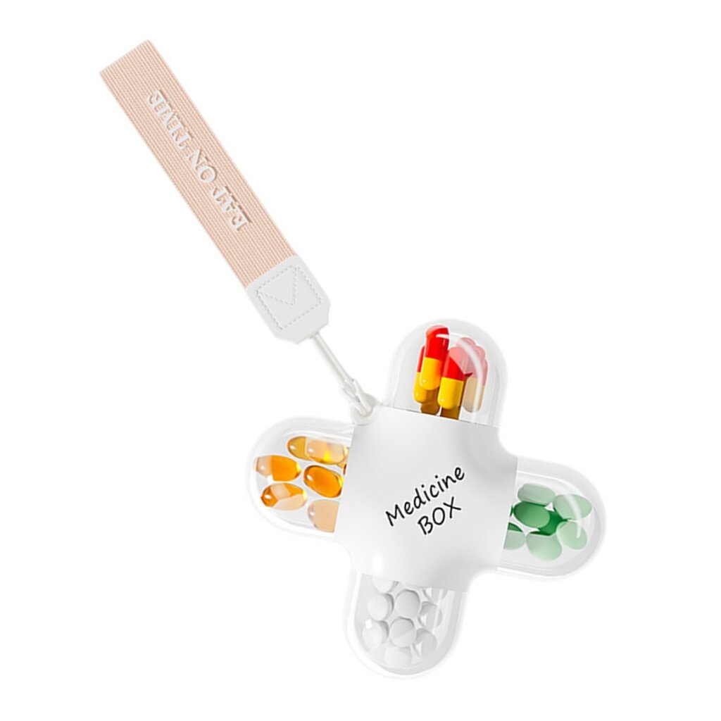 Коробочка для лекарств в капсулах с четырьмя отделениями