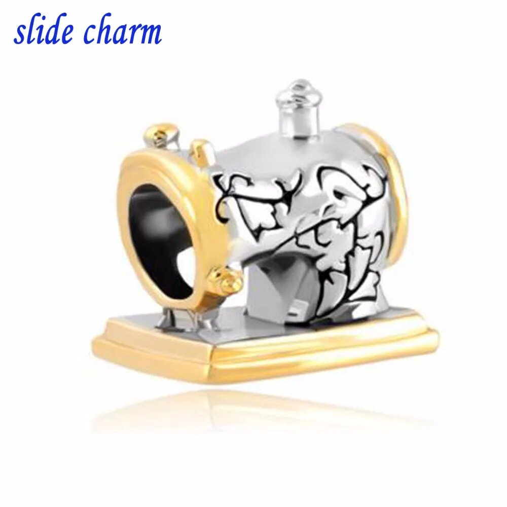 Подвеска-слайд оптом Швейная машина Lucky Charms Браслеты Двухцветный антикварный винтажный браслет люксового бренда