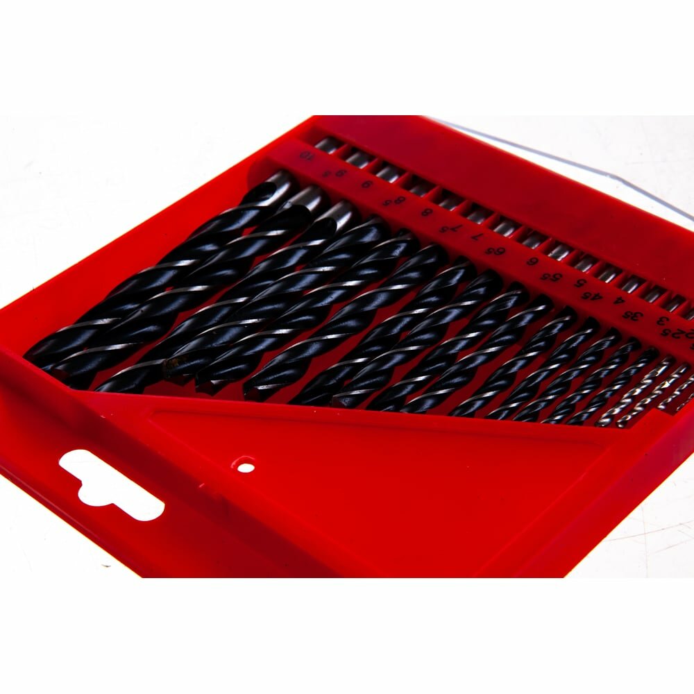 Набор сверл по металлу 1-10 мм, 19 шт. Туламаш 72665