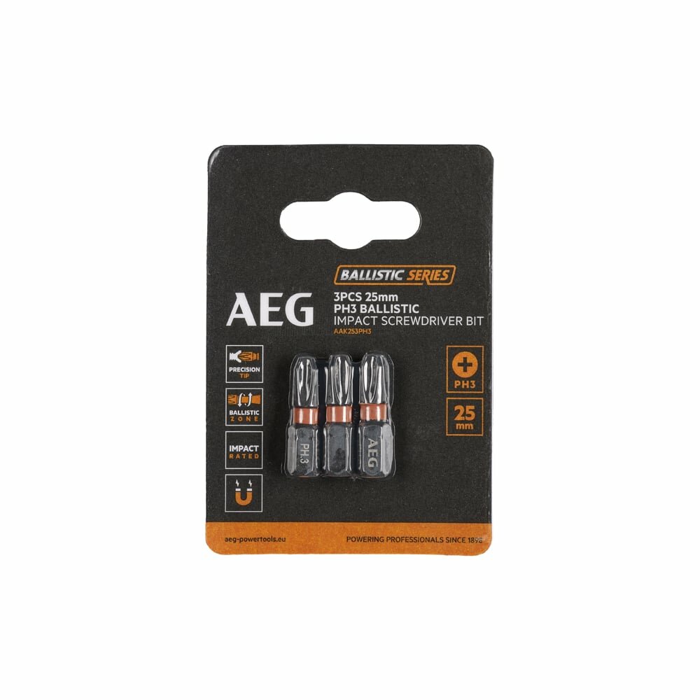 Биты ударные AAK253PH3 (3 шт; PH3; 25 мм) AEG 4932479169