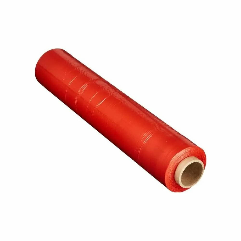 Стрейч пленка пакполимер первый сорт красная 500мм 950гр 71м 23мкм