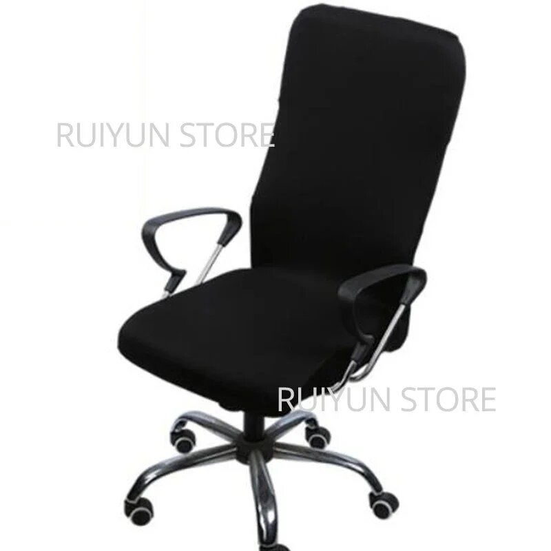 Современный эластичный чехол для компьютерного кресла, спандекс/полиэстер Черный, Black