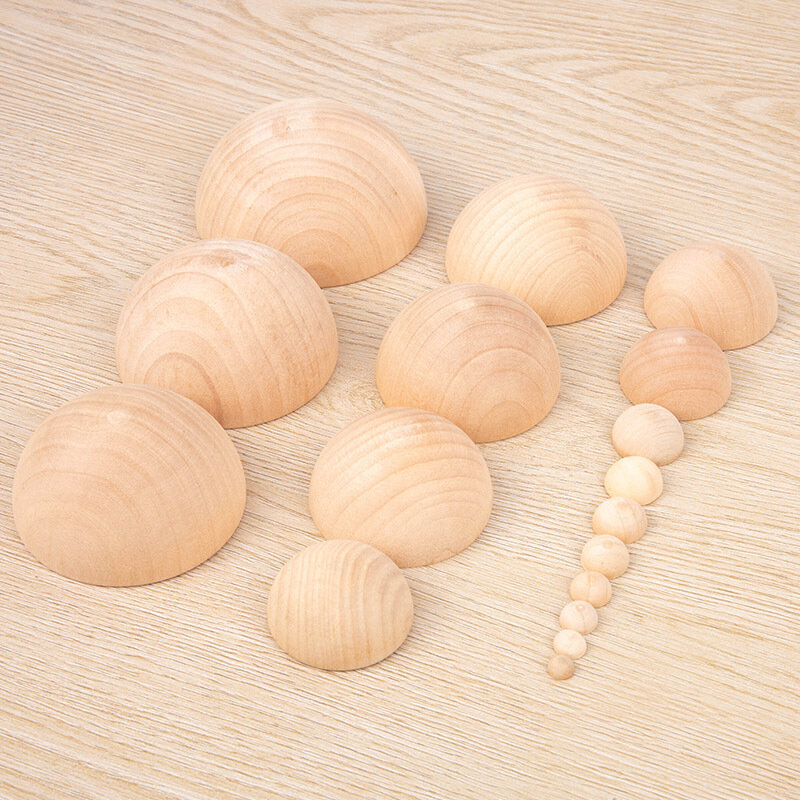 Твердая древесина полукруг 0,6-9 см Деревянный полукруг бревно цвет полукруг DIY аксессуары геометрическая фигура
