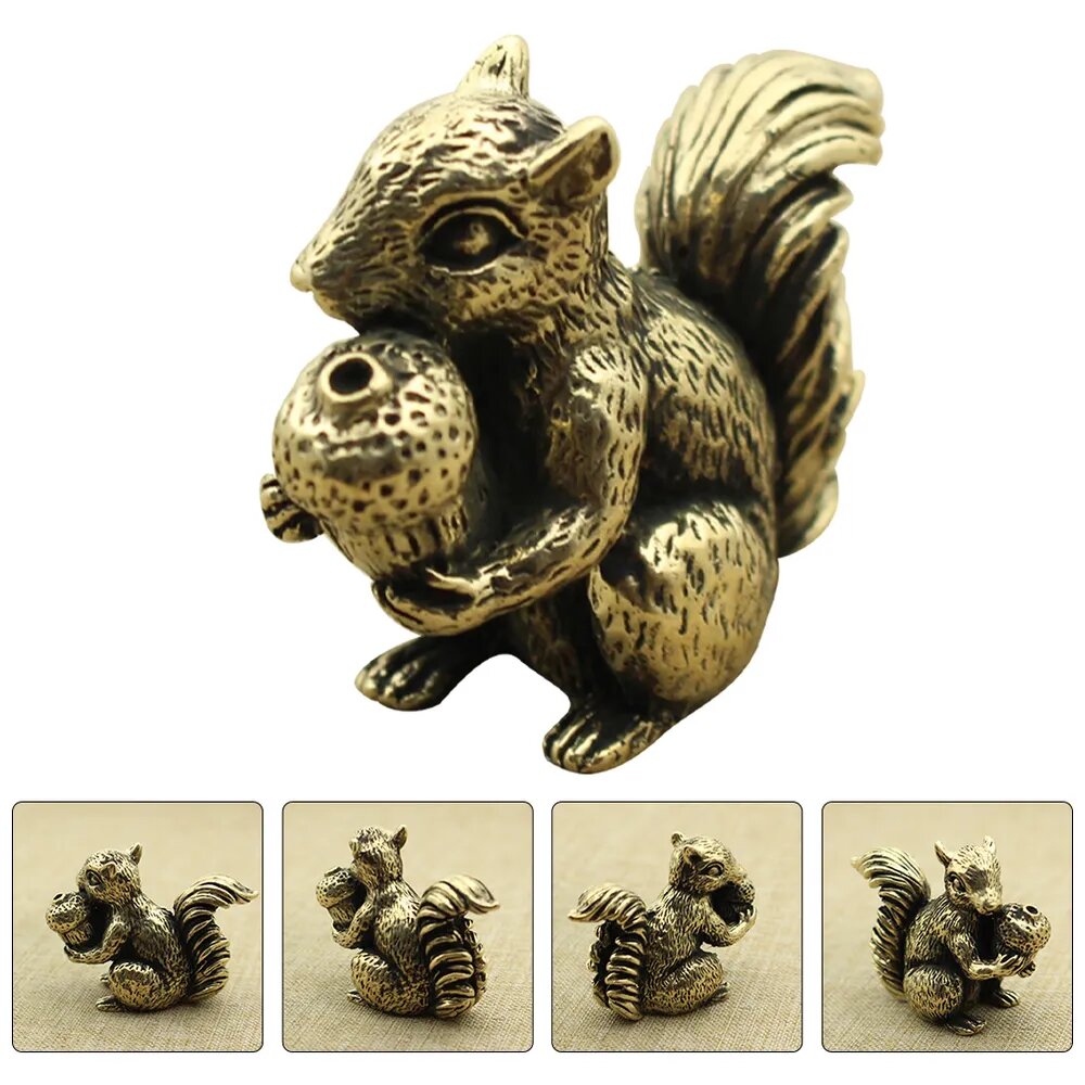 Винтажная Белка Из Меди Оригинальное Украшение Для Дома 3.9X2.9X2CM