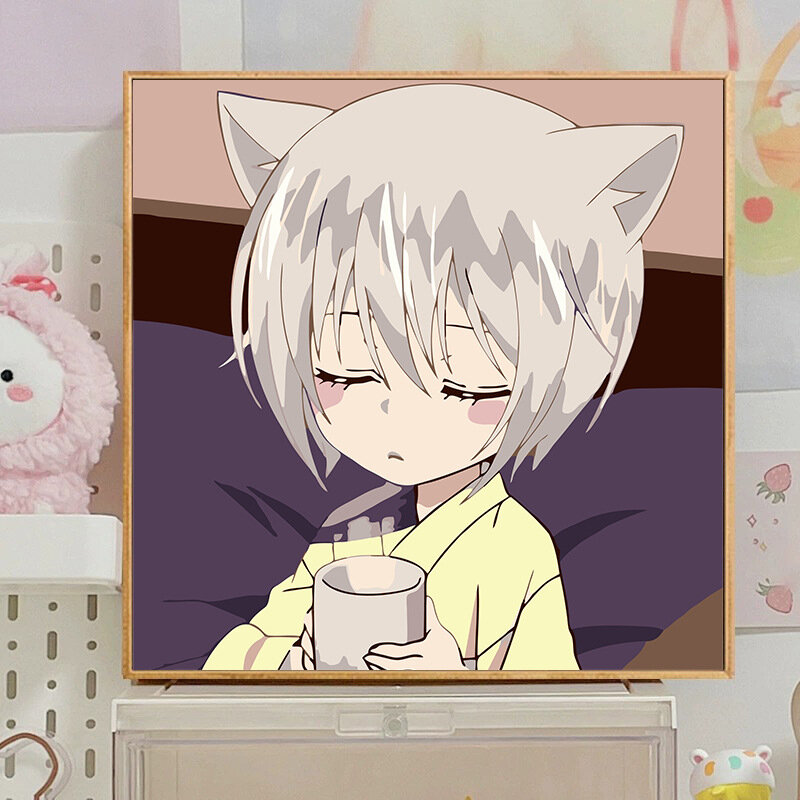 Bungo Stray Dogs Осаму Дадзай DIY Цифровая масляная живопись Раскраска ручной работы Накахара Чуя Аниме товары Акриловая живопись