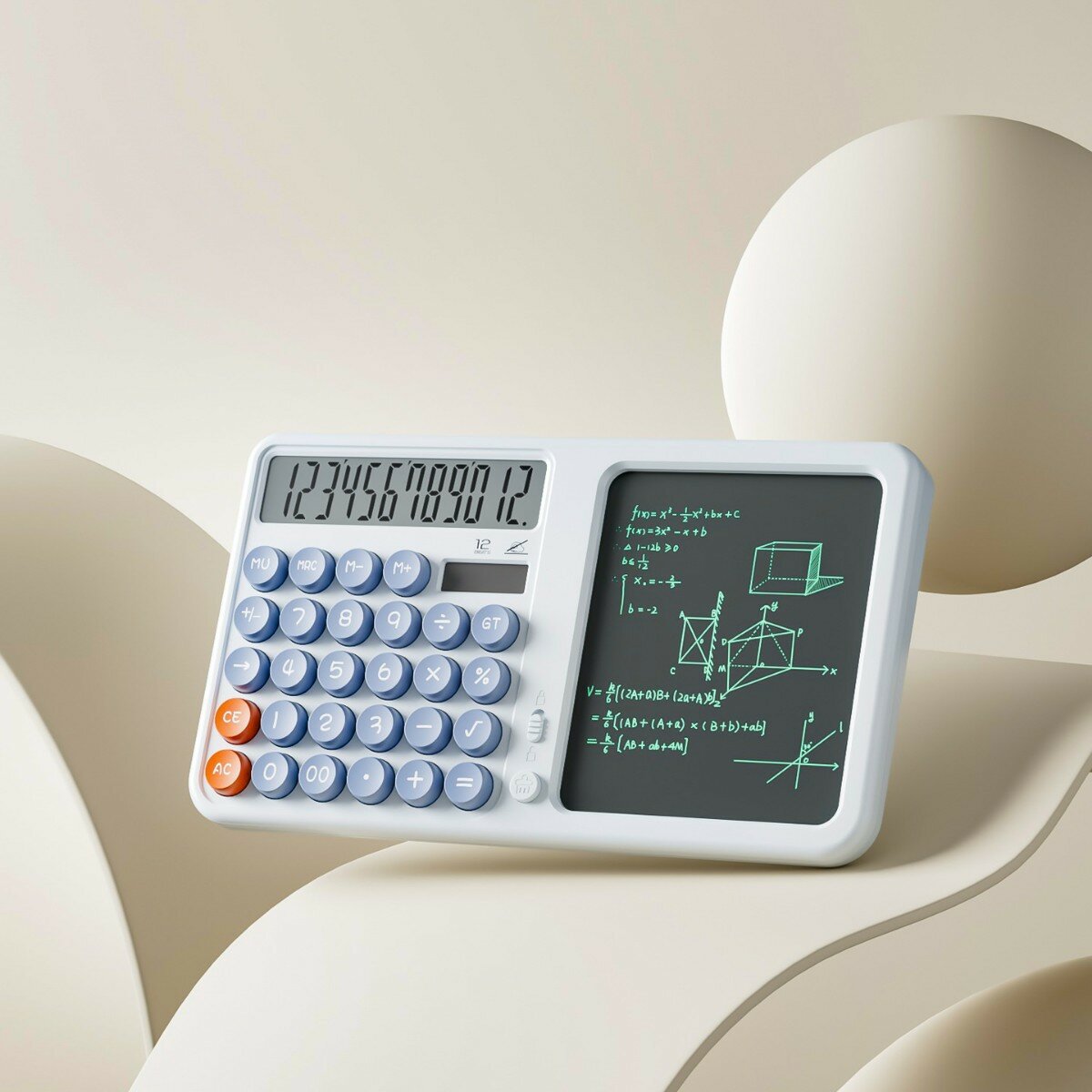 2025 Научный калькулятор для финансового офиса, двойное питание, многофункциональный компьютер со звуком, блокнотом и доской для рукописного ввода