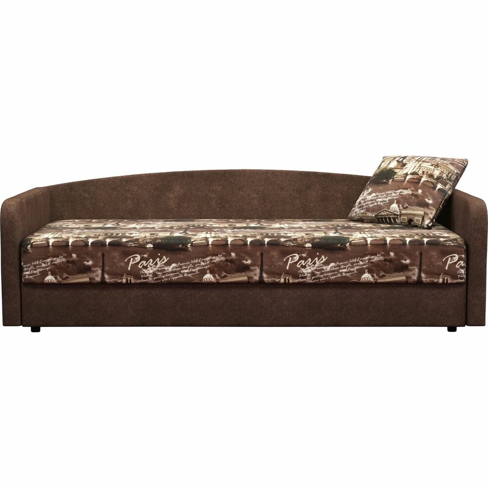 Диван тахта Наш Диван Карина А24 флок коричневый