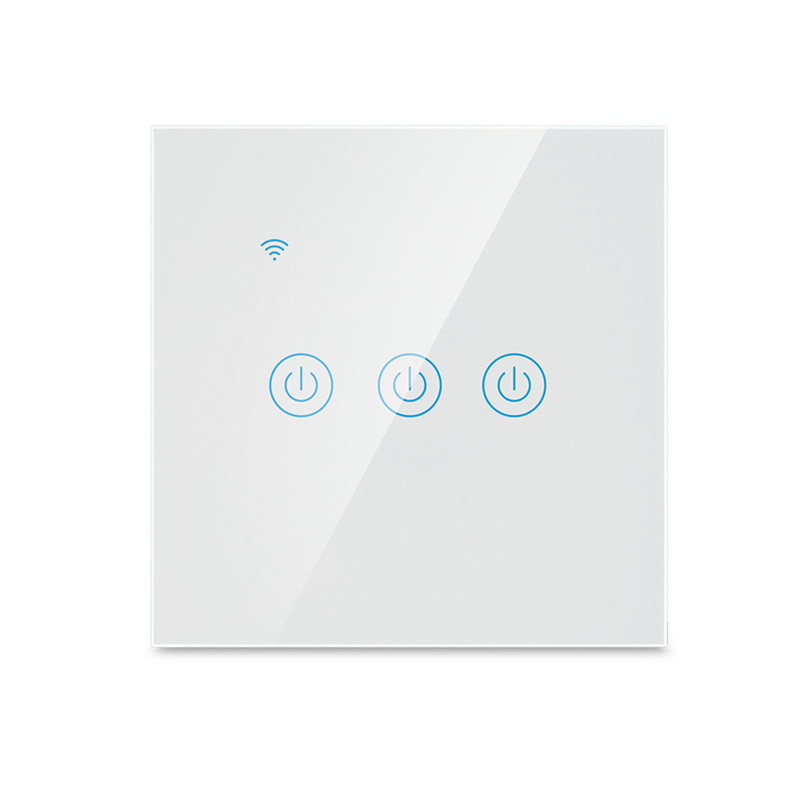 Выключатель умный Zigbee Smart Life/Tuya APP Удаленный контроль EU Wall Touch Switch Совместим с Google Home для голосового управления, Синхронизация статуса, Включение/выключение через приложение, Таймер, Совместное управление, Панель сенсорная из