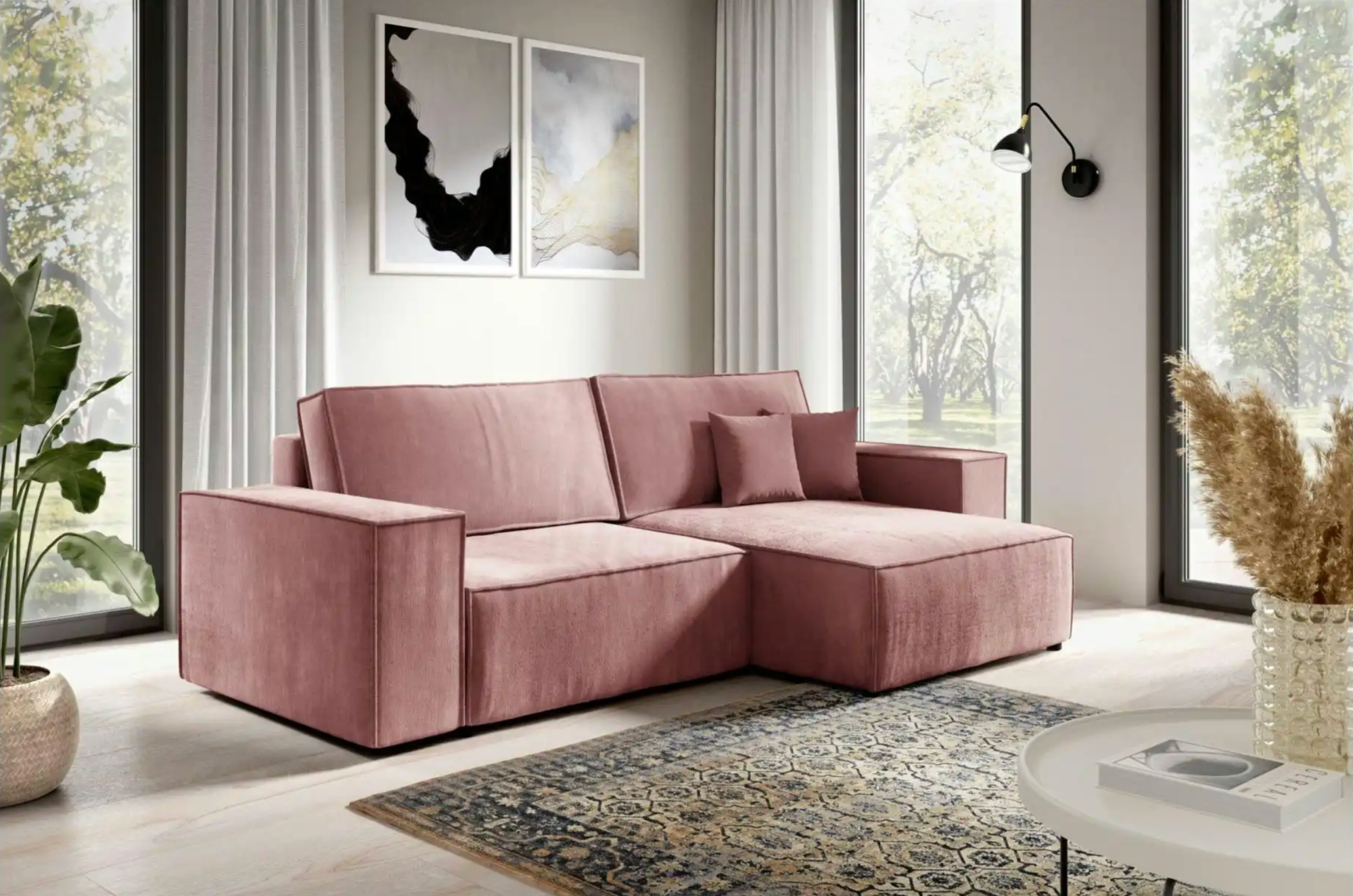 Диван угловой "Harizma Mebel" Мангуст-евро мод5, влагостойкий велюр, обивка антикоготь