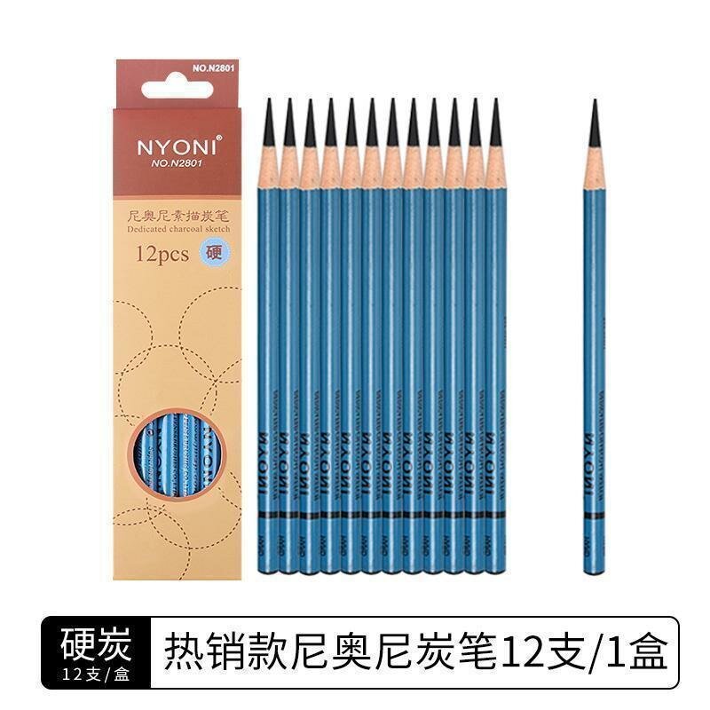 Официальный оригинальный угольный карандаш Neoni, набор угольных карандашей для начинающих, рисование, живопись, мягкие, средние, твердые угольные карандаши